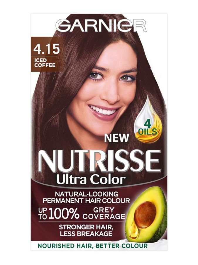 Garnier Nutrisse Ultra Color Permanent Hair Dye Iced Coffee 4.15
