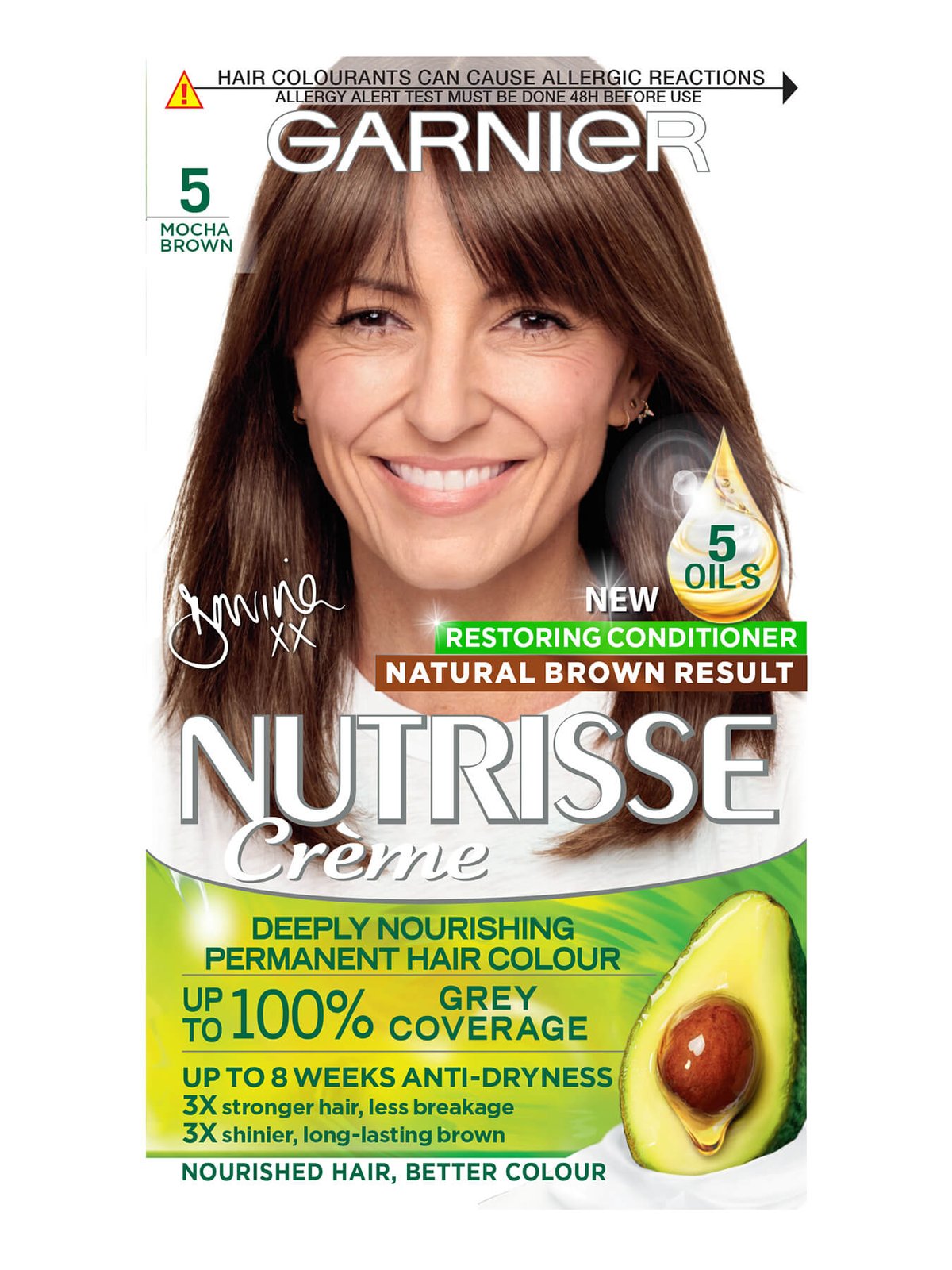 Garnier Nutrisse Creme Permanent Hair Dye Mocha Brown 5